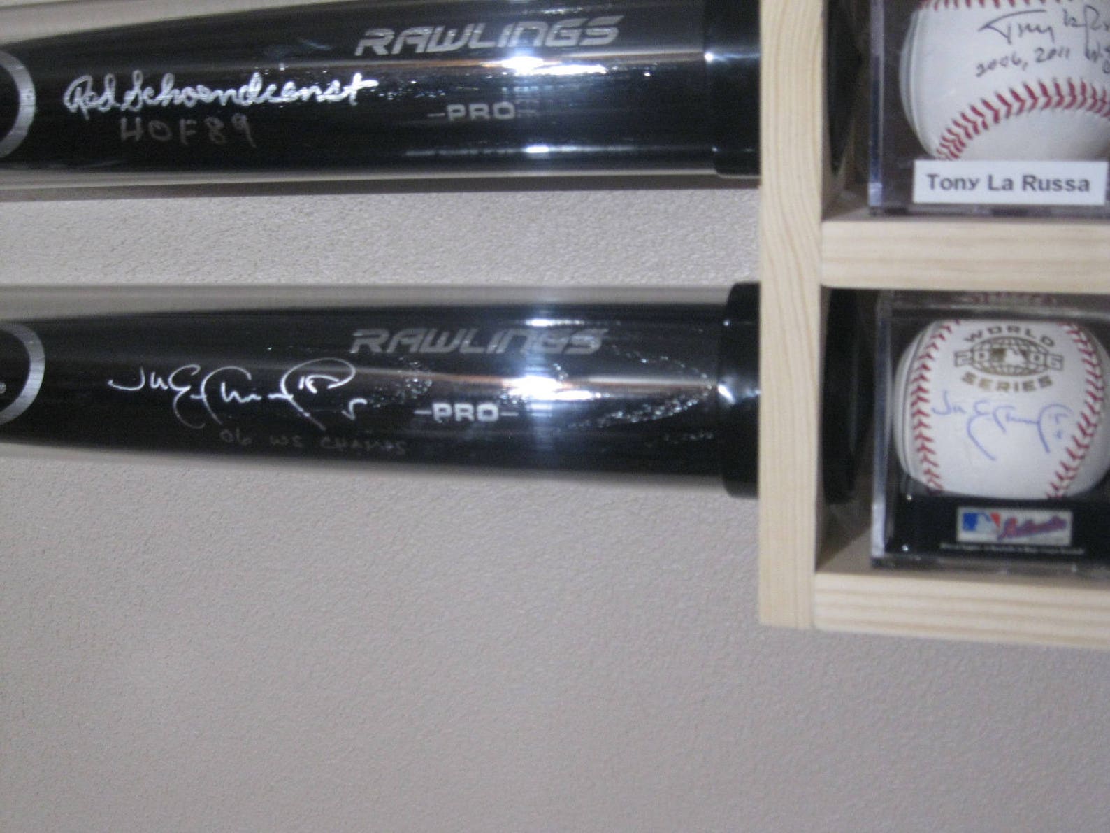 7bat Wood - Baseball Bat Display Rack W/ Double Shelves- Premium Pine ...