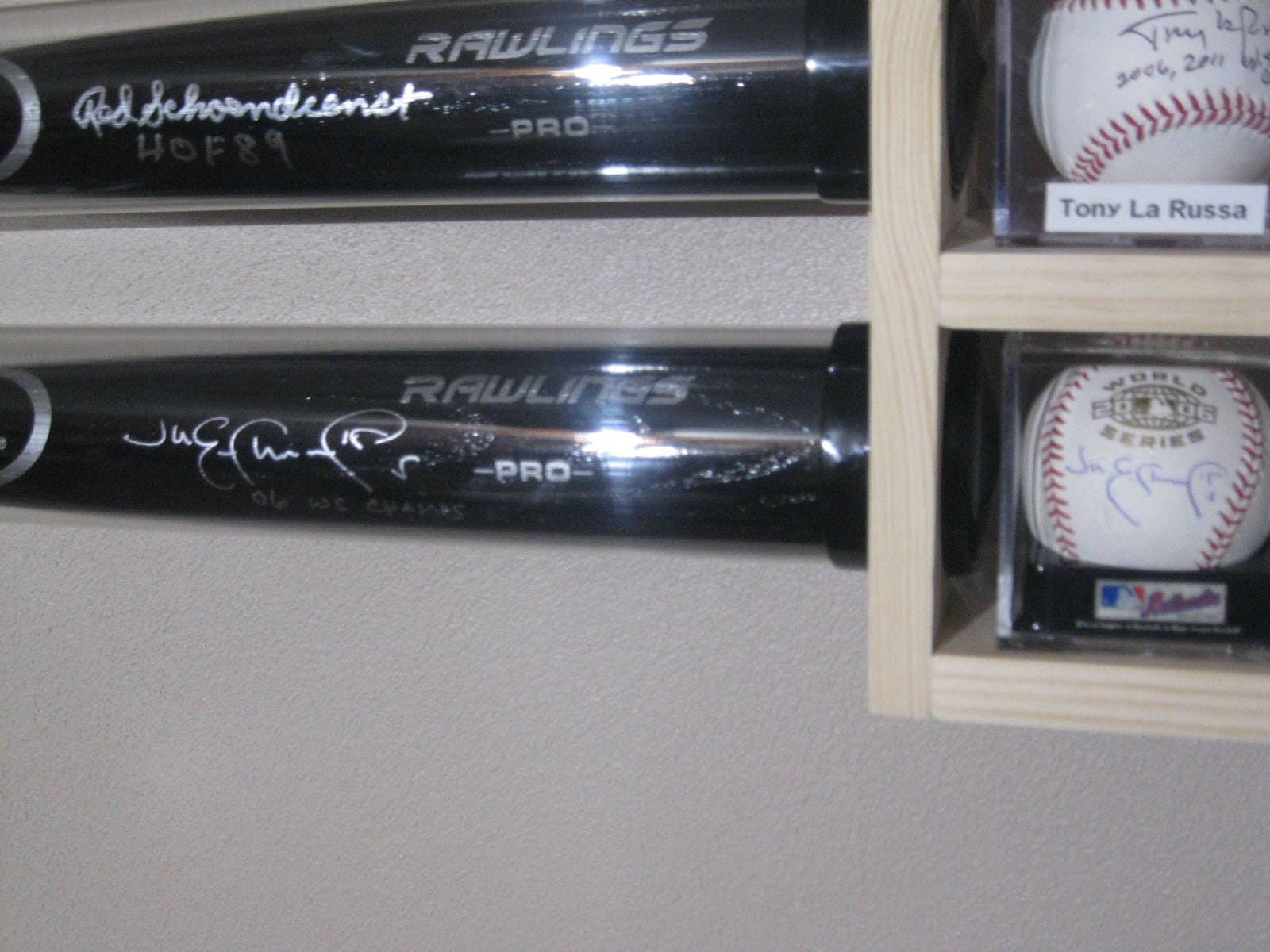 7bat Wood Baseball Bat Display Rack W/ Double Shelves - Etsy