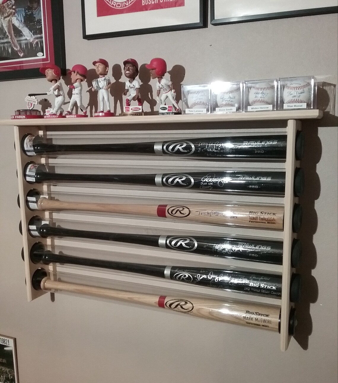 3bat Wood W/ Top Shelf Baseball Bat Display Rack Premium Pine Wood - Etsy