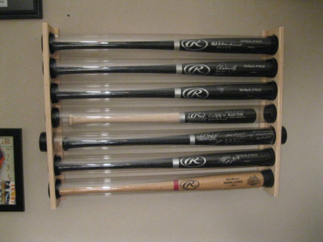 5bat Wood - Baseball Bat Display Rack - Premium Pine Wood - Etsy