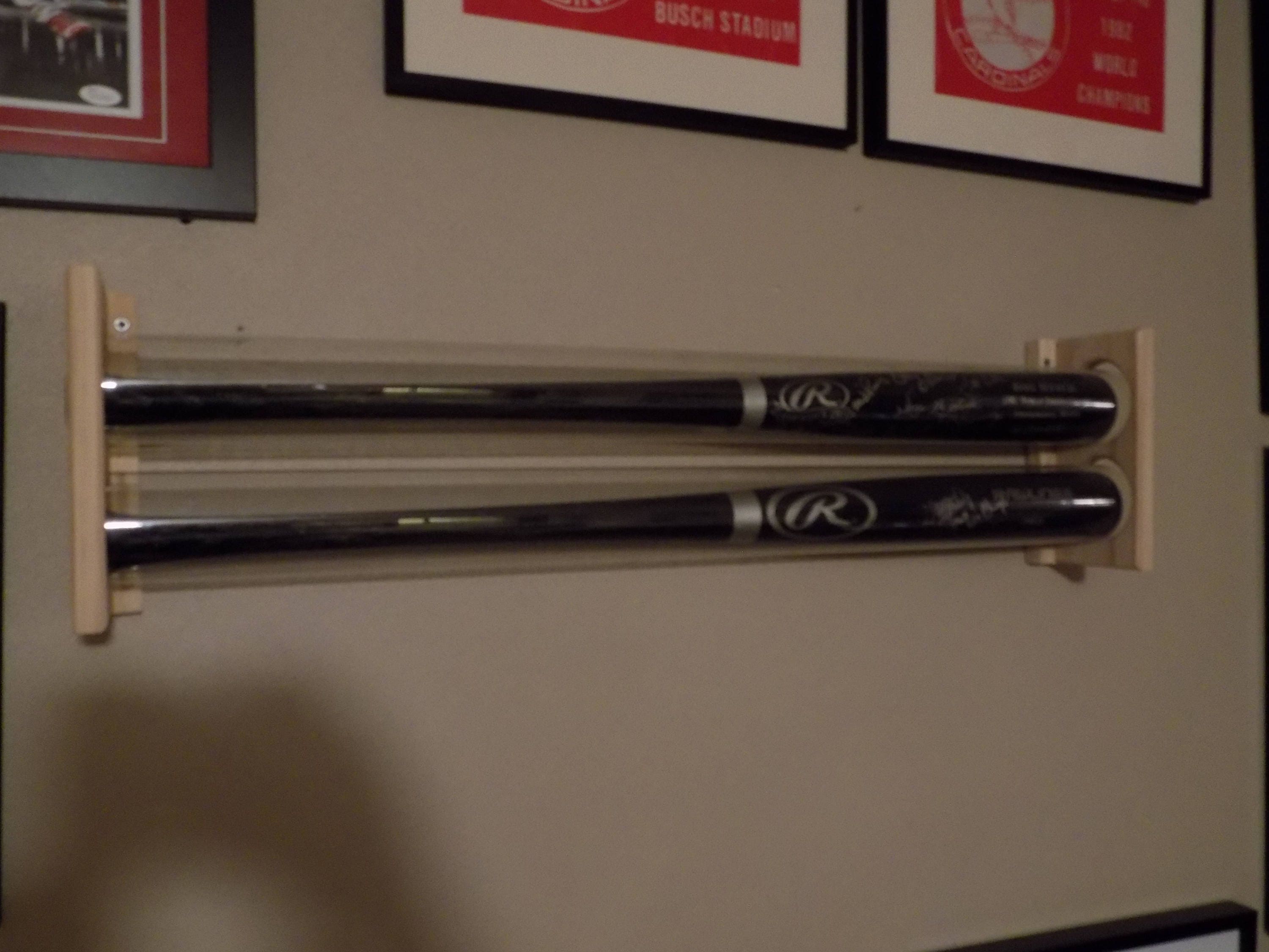 2bat Wood Baseball Bat Display Rack Premium Pine Wood - Etsy