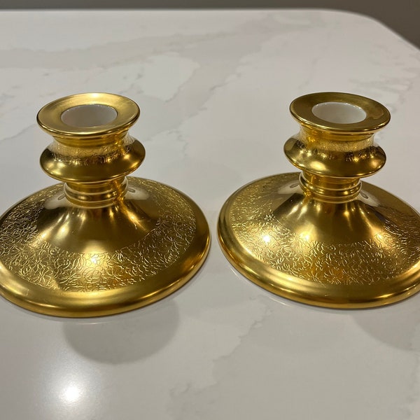 Gold Candlesticks - Etsy