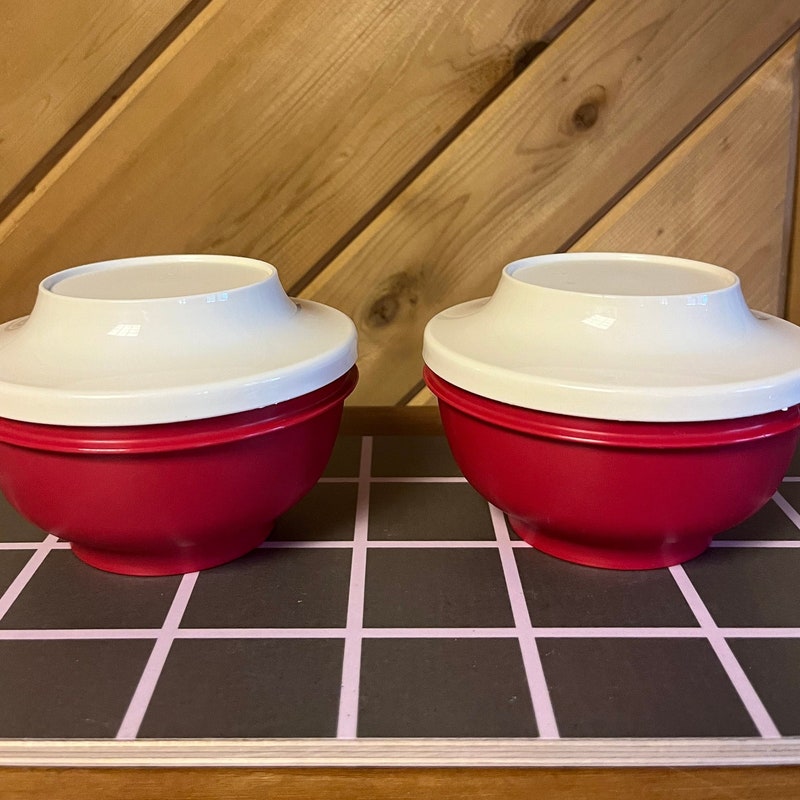 Red Atomic Bowl - Etsy