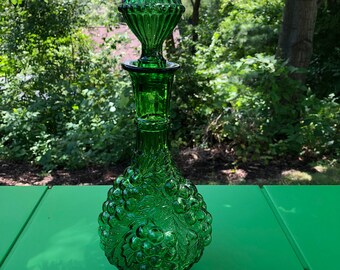 Vintage green glass | Etsy