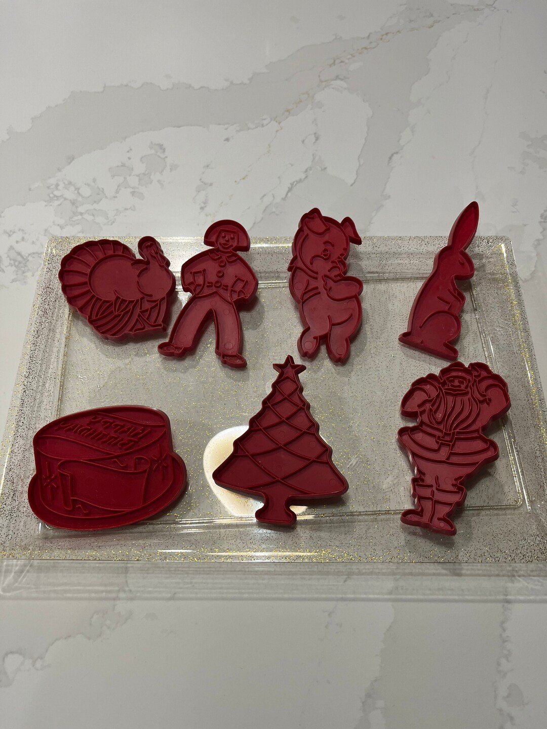Vintage Tupperware Cookie Cutters Set of 7 Mid Century Christmas ...