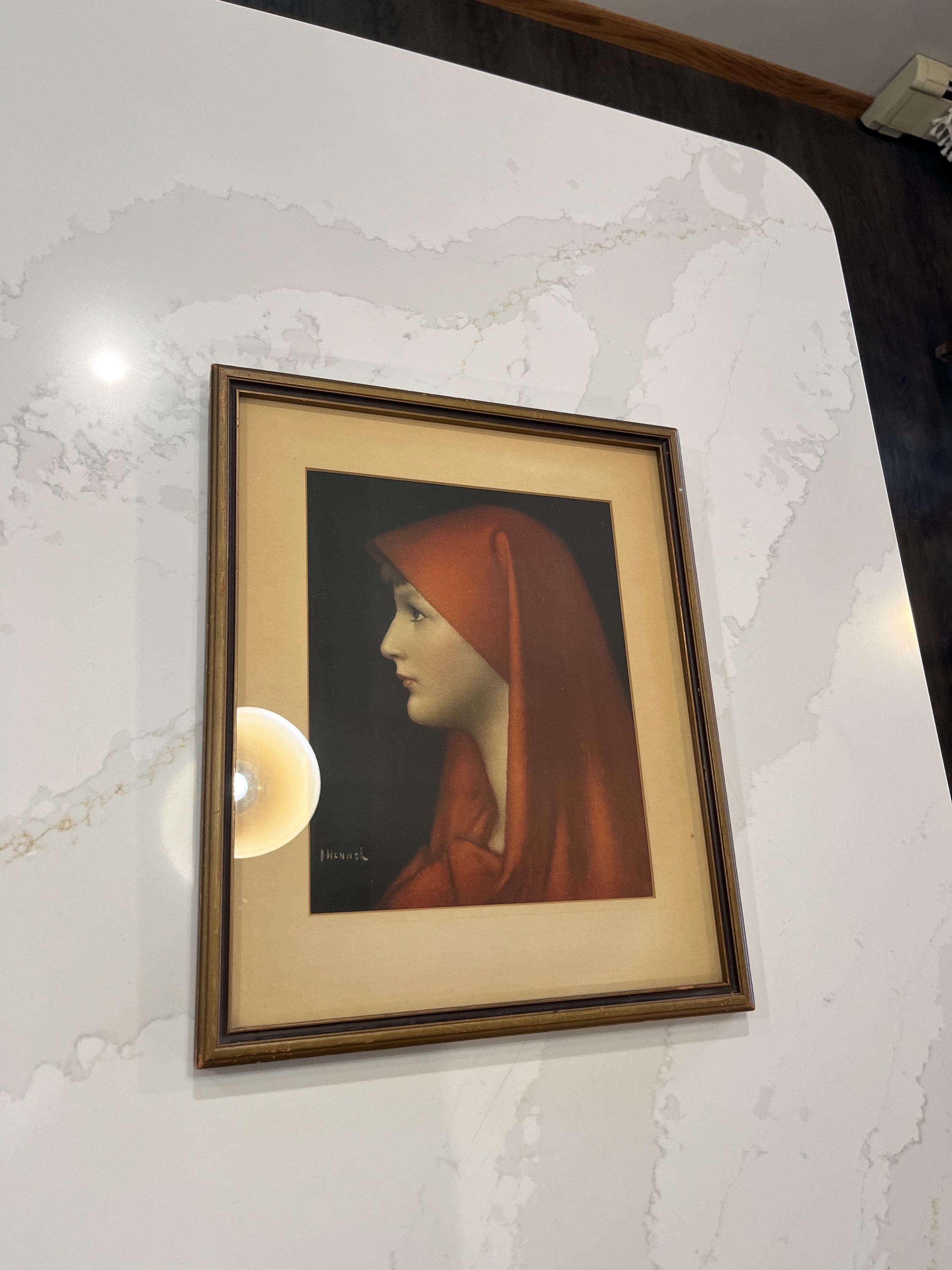 Vintage Henner Saint Fabiola Framed Lithograph Art Print - Etsy