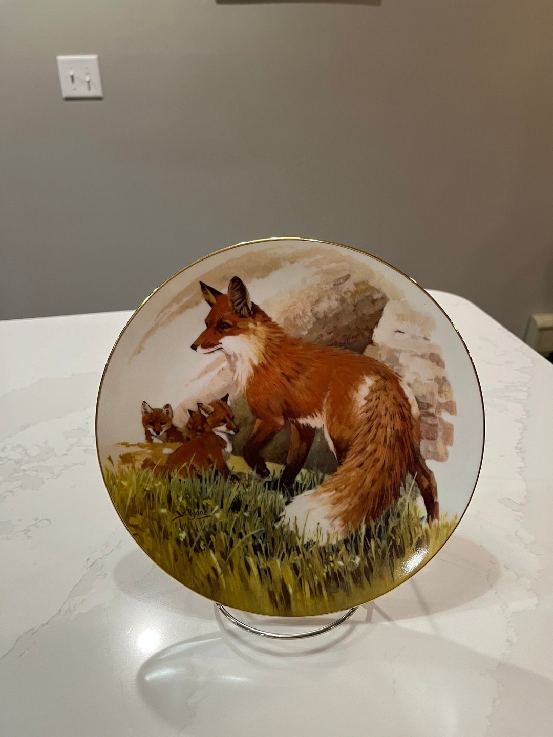 Vintage Red Fox Plate/nature's Heritage Red Fox Plate - 1980s/cabin ...