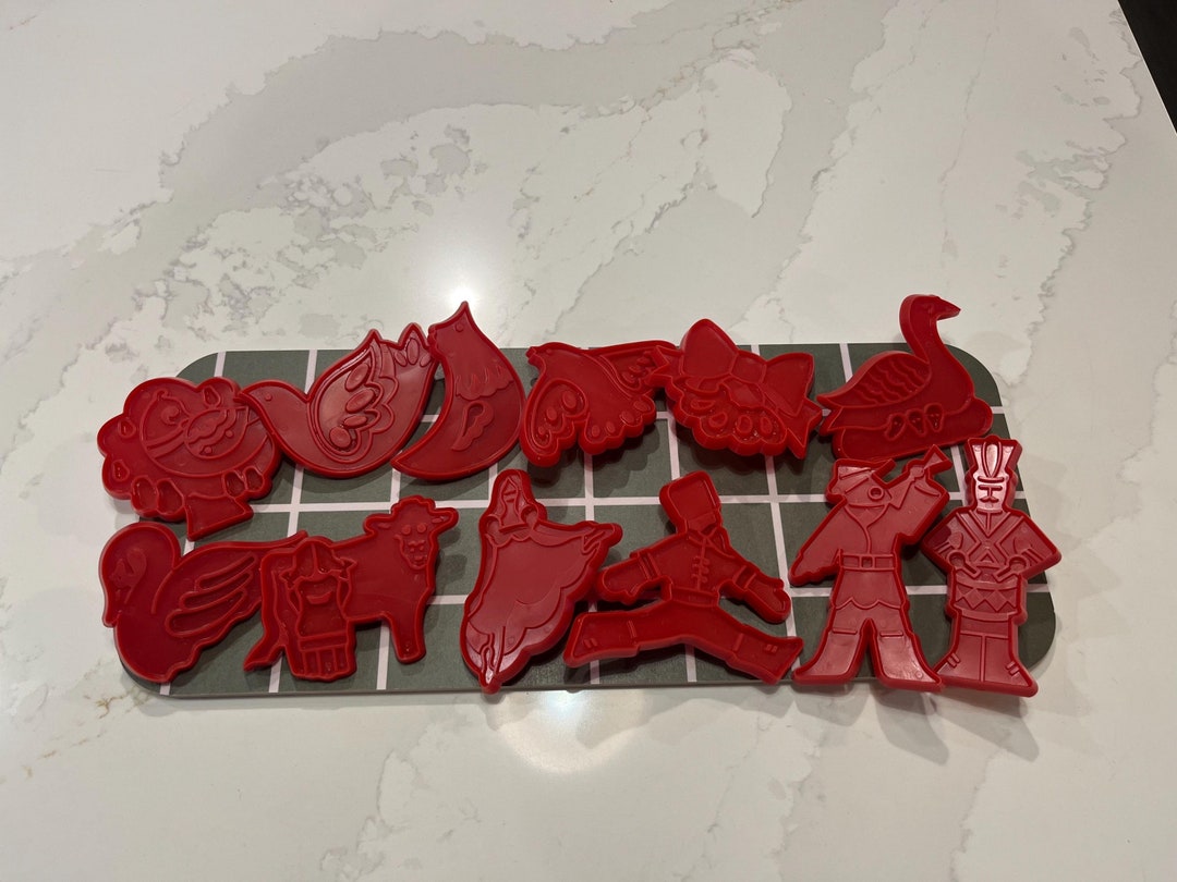 Vintage 12 Days of Christmas Cookie Cutters Set - Vintage Christmas ...