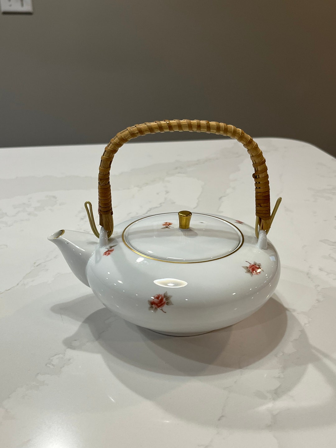 Vintage Okura Japan Pink Floral Teapot Cottage Decor/shabby Chic/boho ...