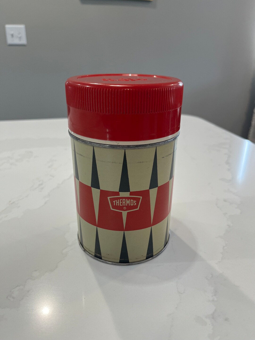 Vintage Thermos King-seeley 10 Oz. Wide Mouth Diamond Pattern Bottle ...