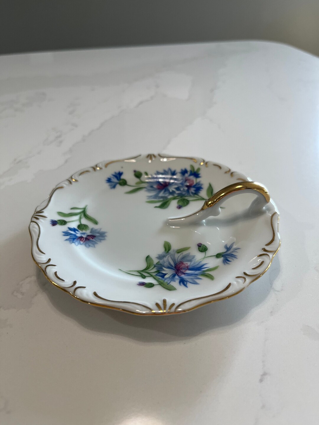 Vintage Rosetti Meadow Belle Floral Plate/hand Painted Japan/lemon ...