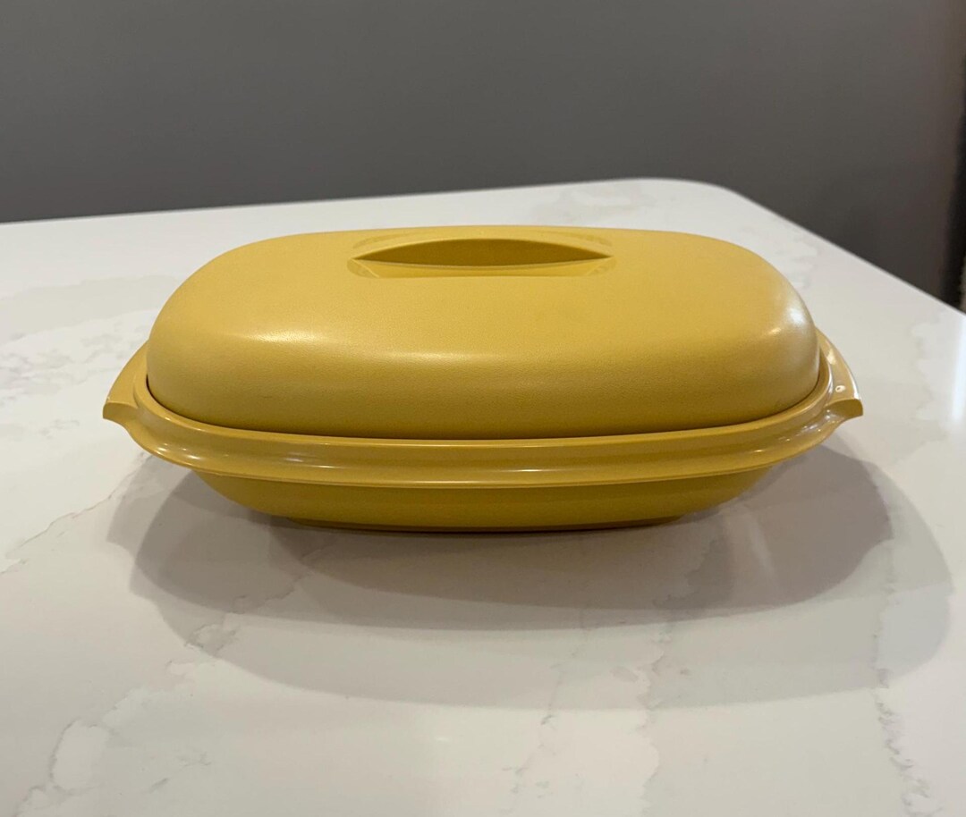Vintage Tupperware Harvest Gold 1273 Microwave Veggie Steamer Mcm/1970s ...