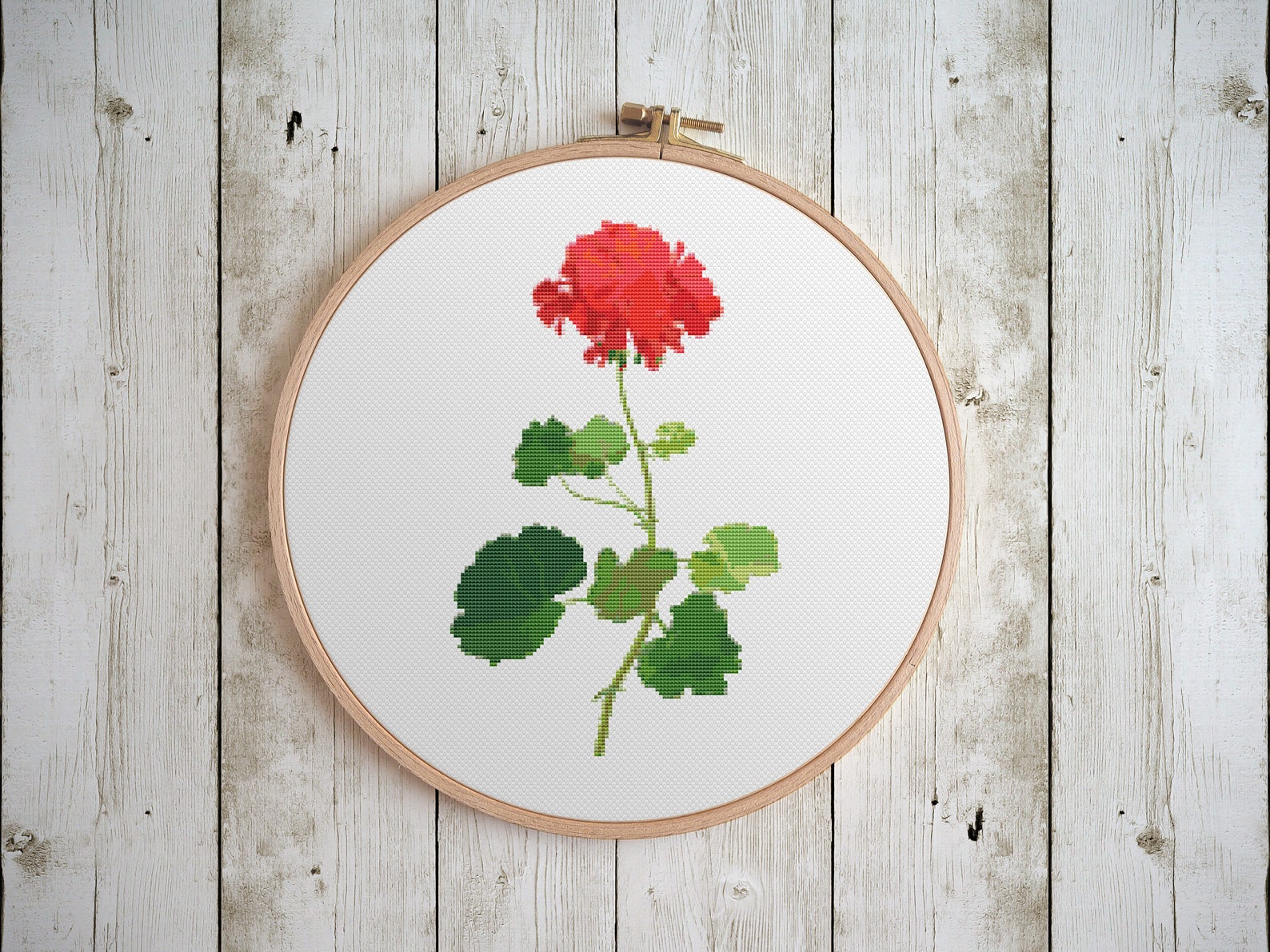 Geranium 3 Cross Stitch Pattern. Flower Cross Stitch. Floral Cross ...