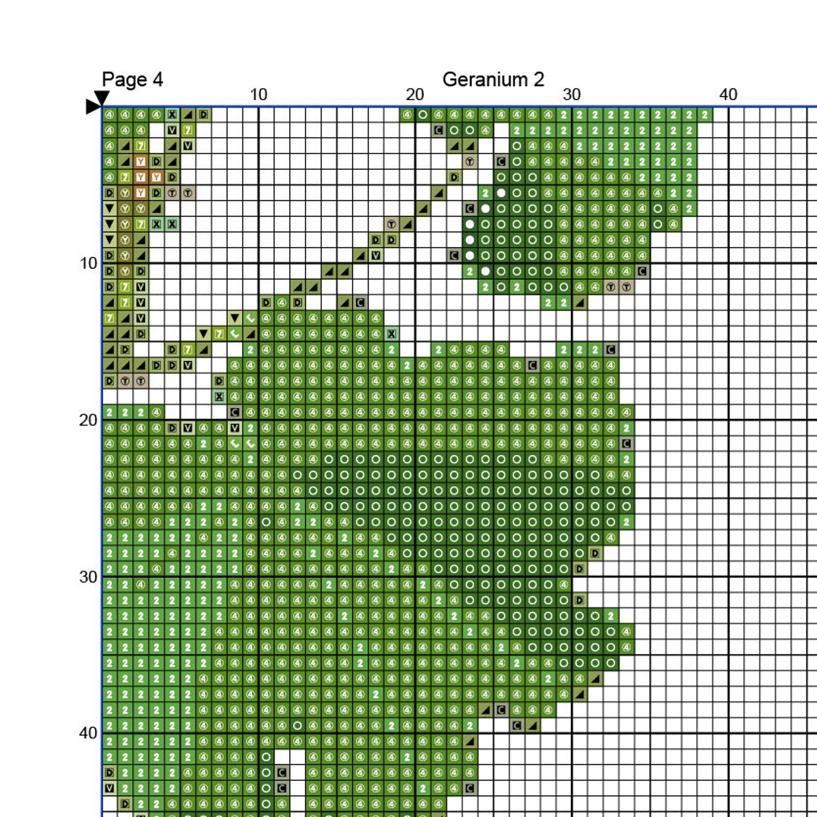 Geranium 2 Cross Stitch Pattern. Flower Cross Stitch. Floral Cross ...