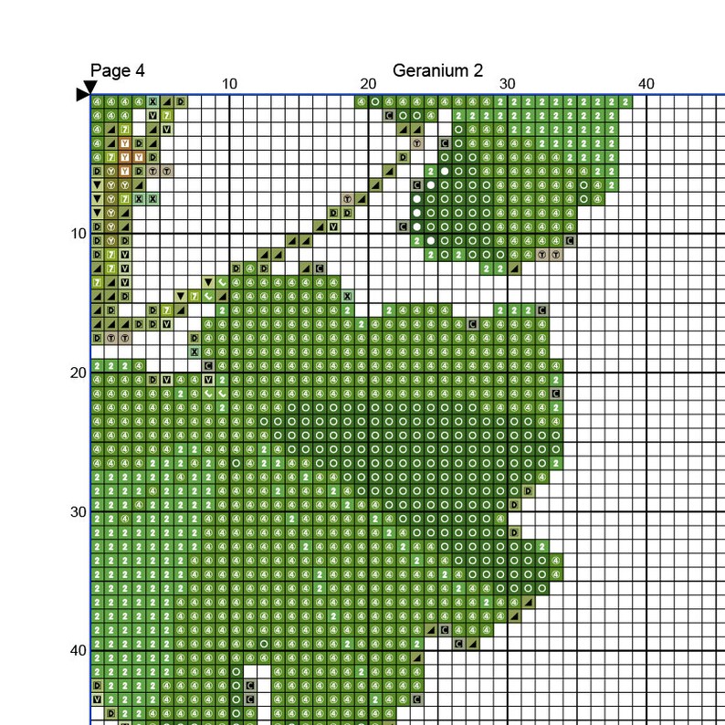 Geranium 2 Cross Stitch Pattern. Flower Cross Stitch. Floral Cross ...