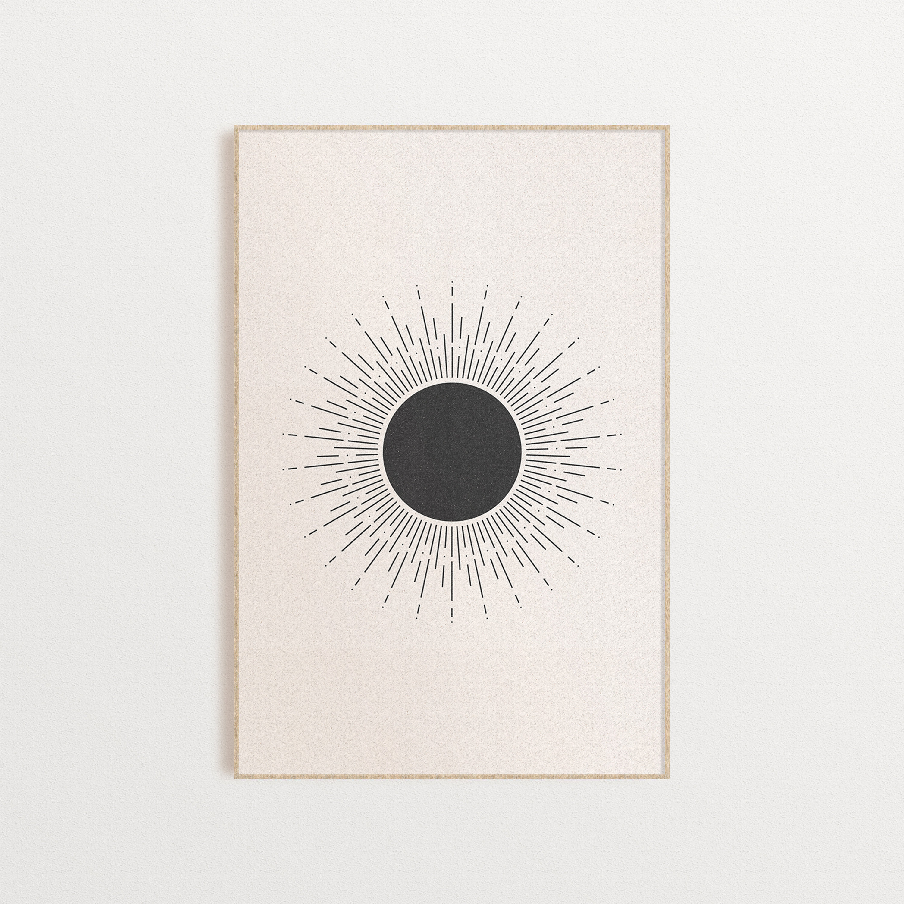 Mid Century Modern Sun Print Abstract Sun Wall Art Geometric | Etsy