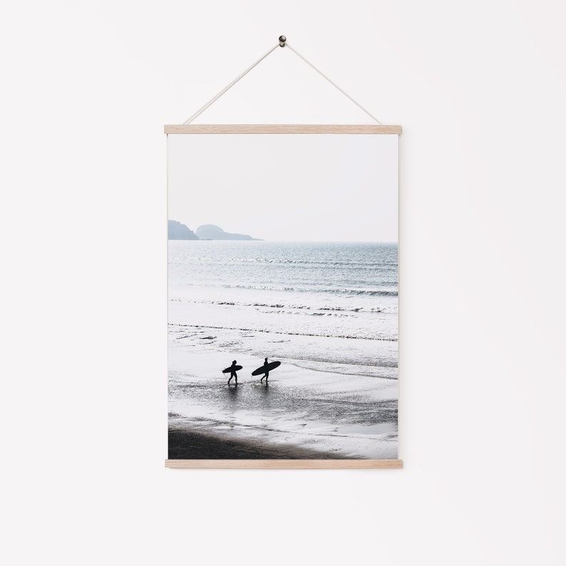 Surfer Print Ocean Waves Wall Art Surf Poster California | Etsy