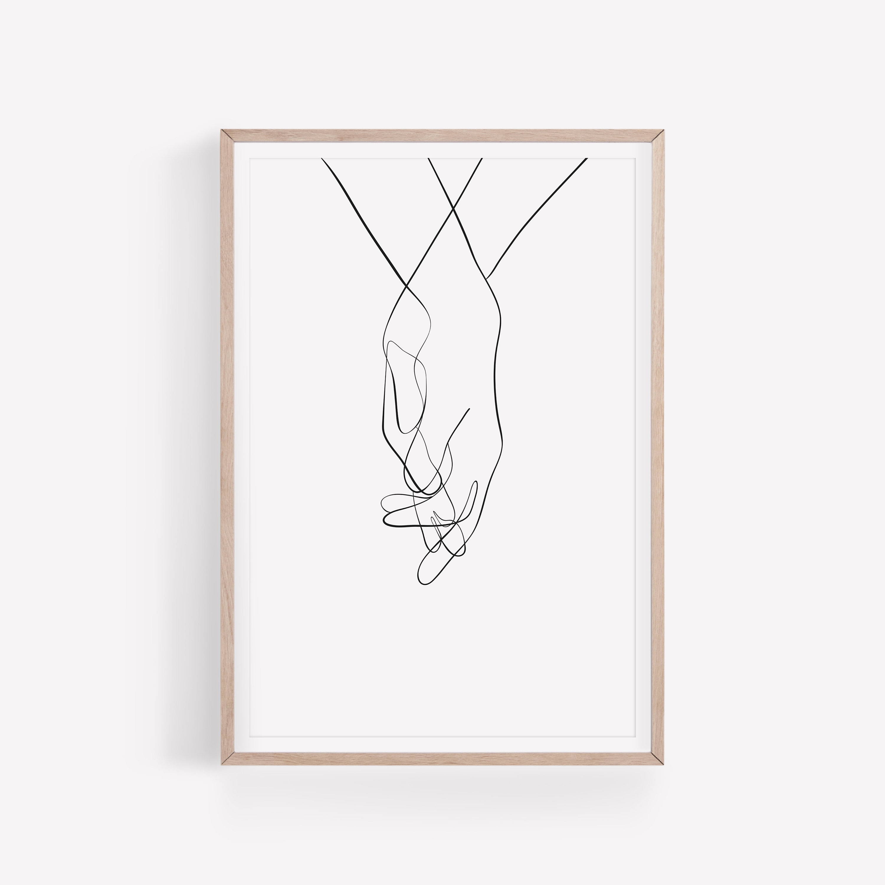 Hands Line Drawing Print Holding Hands Wall Art Couple - Etsy Canada