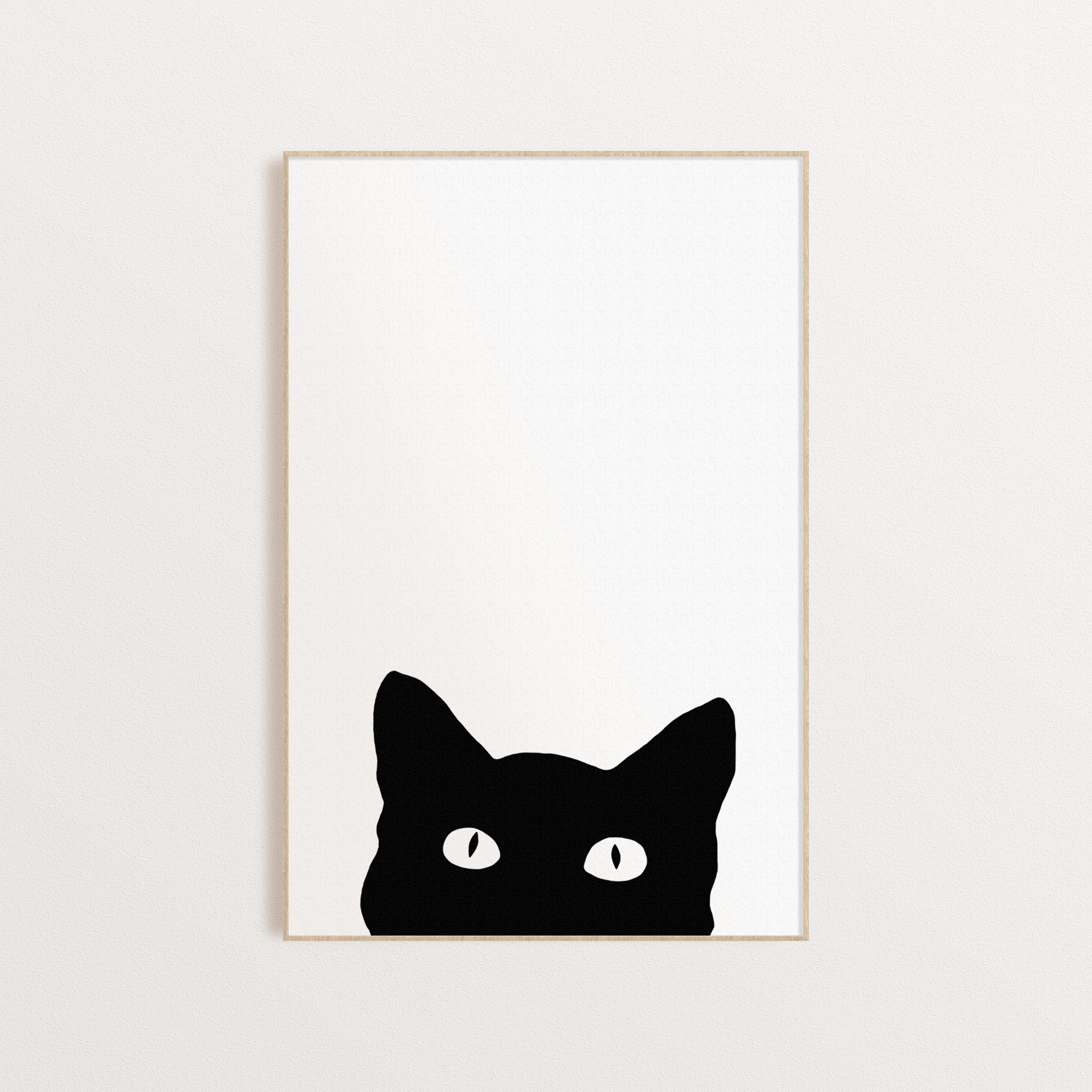 Wall Décor Home Décor Cat Poster Gallery Wall Art Minimalist Cat Poster ...