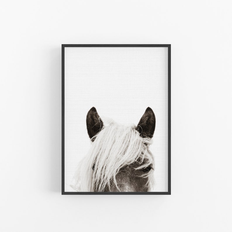 Boho Horse Print Black and White Horse Wall Art DIGITAL - Etsy