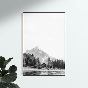 Set of 3 Nature Prints, Black and White Nature Wall Art Set, Landscape ...