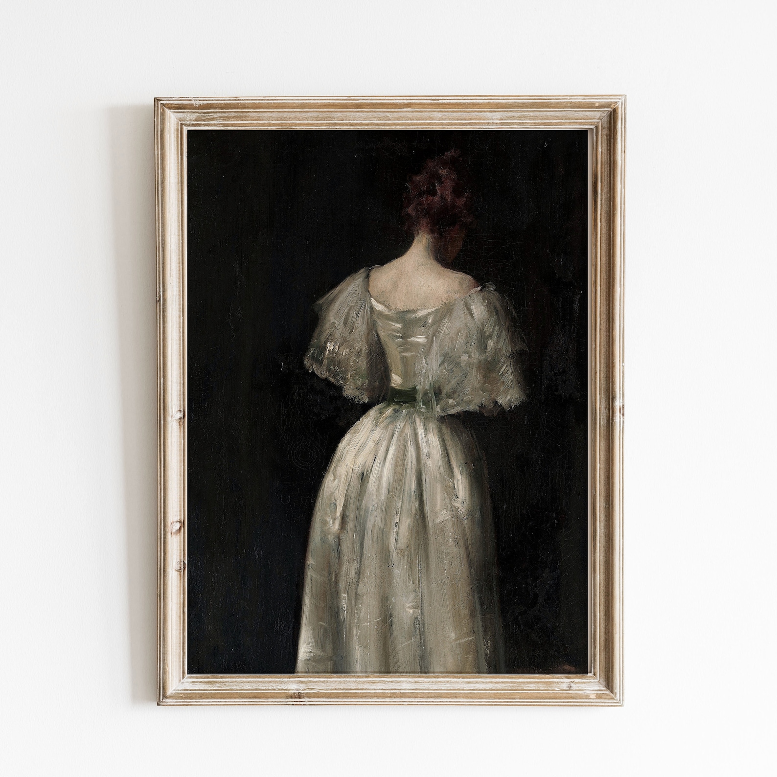Vintage Woman Oil Painting Woman Back Vintage Print Antique - Etsy