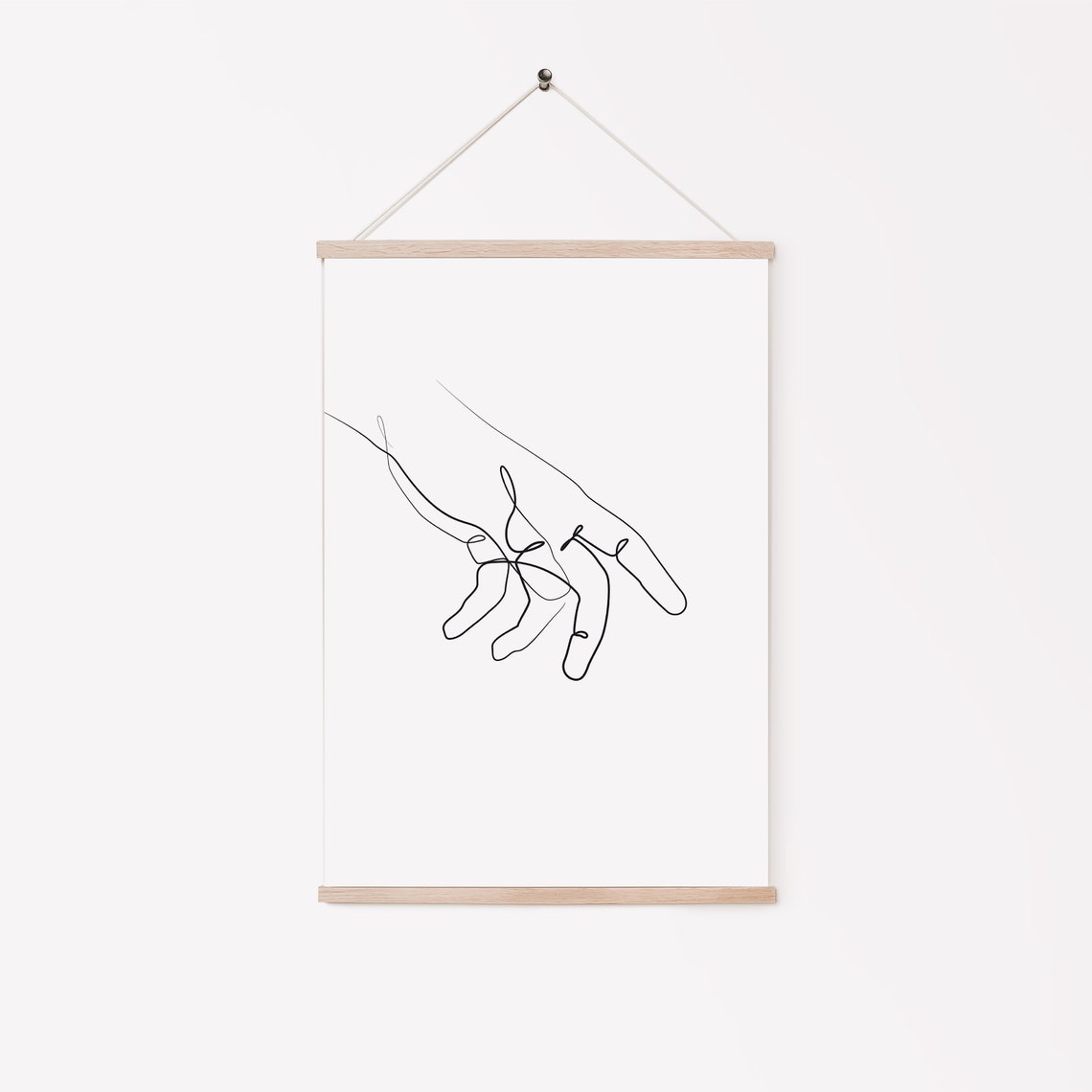 Hands Line Drawing Print Set of 2 Hands Wall Art Couple | Etsy