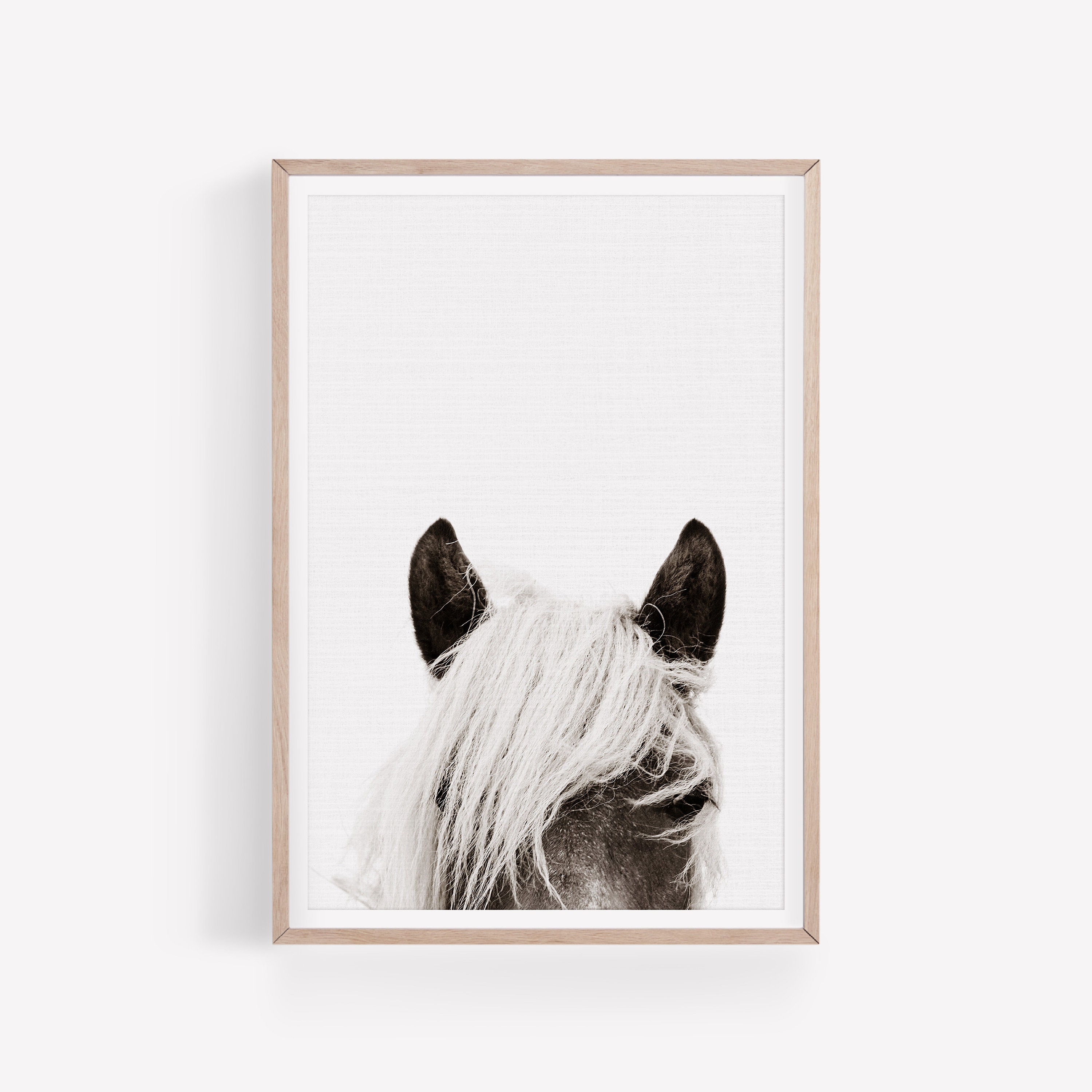 Boho Horse Print Black and White Horse Wall Art DIGITAL | Etsy