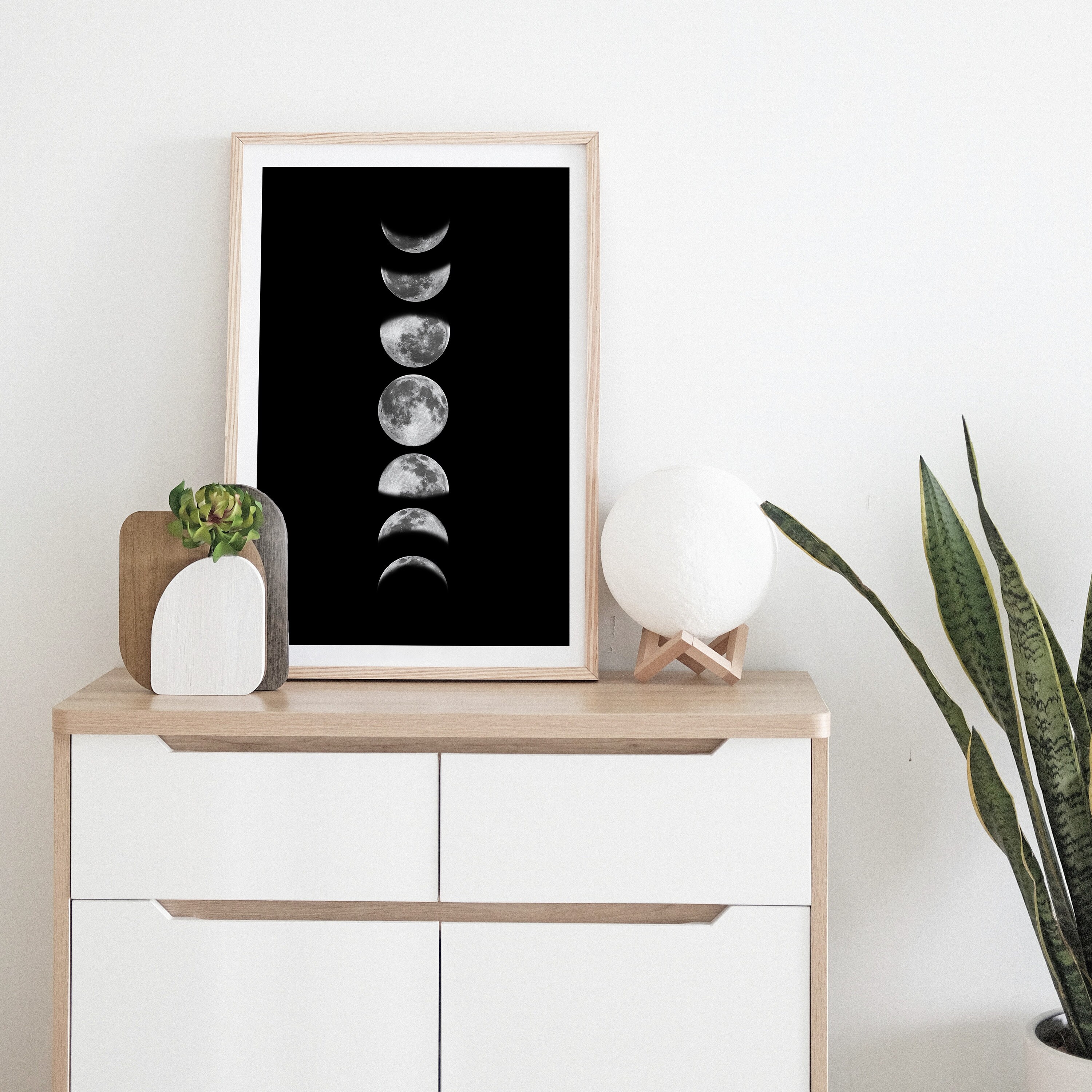Mondphasen Druck Mondzyklus Wandkunst Mondfotografie | Etsy