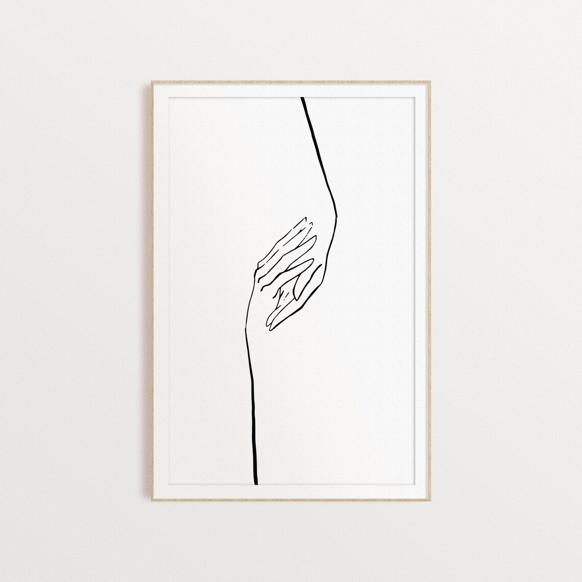 Hands Line Drawing Print Holding Hands Wall Art Abstract - Etsy