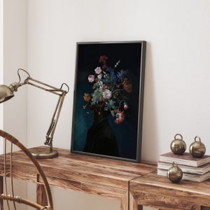 Flower Head Woman Collage Wall Art Head of Flowers Artwork Surreal ...