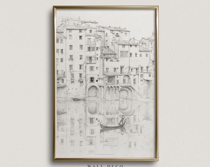 Italian Street City Scene Wall Print, Watercolor Painting, Art Print ...