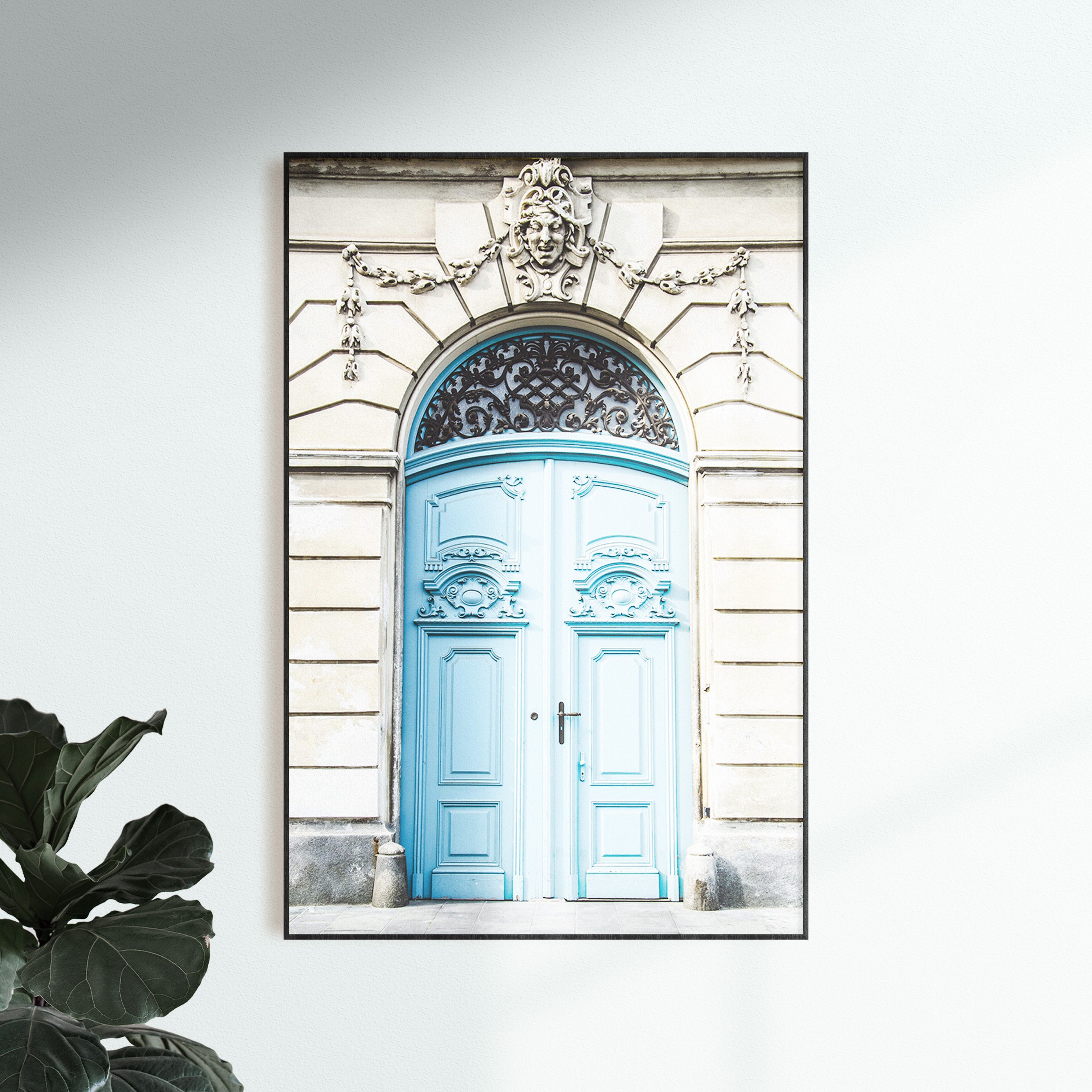 Doors Set of 3 Prints Blue Doors Wall Art Set Urban - Etsy