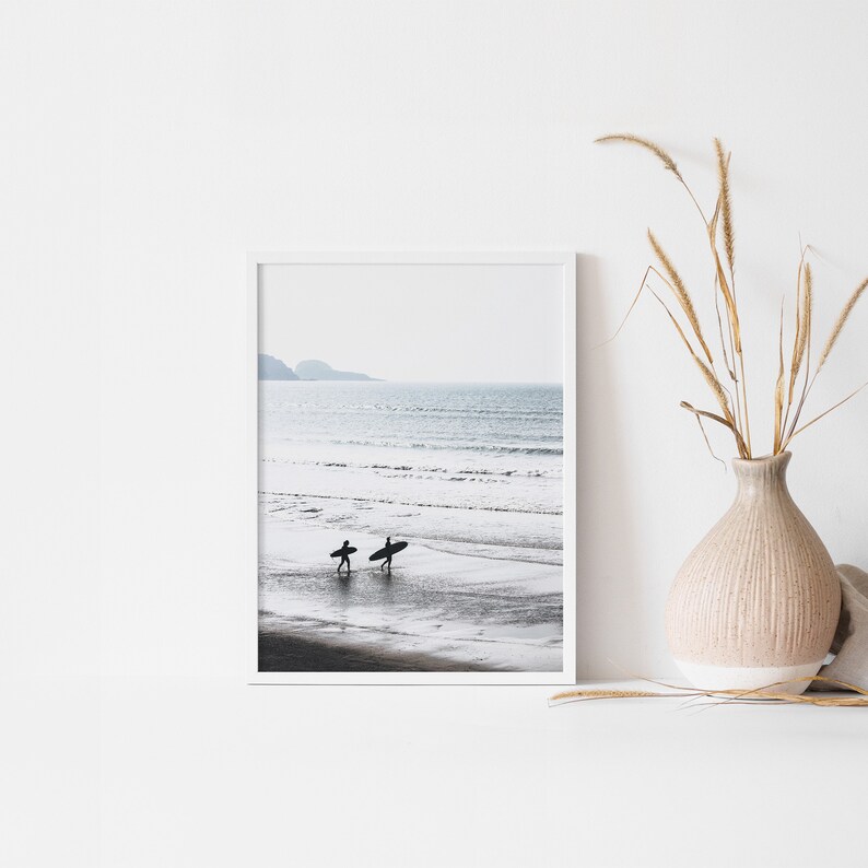 Surfer Print Ocean Waves Wall Art Surf Poster California | Etsy