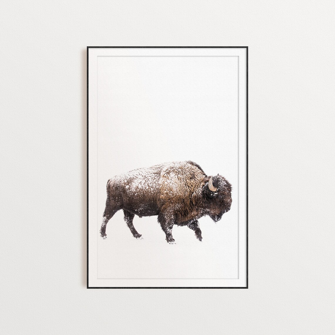 Set of 3 Bison Print PRINTABLE WALL ART Winter Animal | Etsy