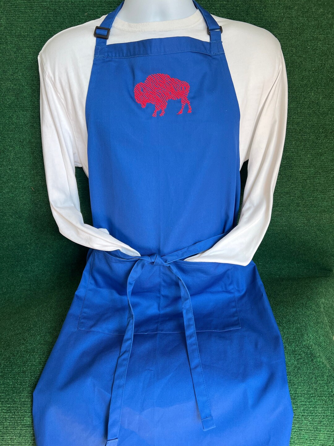 Buffalo Embroidered Apron Buffalo Bills Red Stripe/two Pocket Apron ...