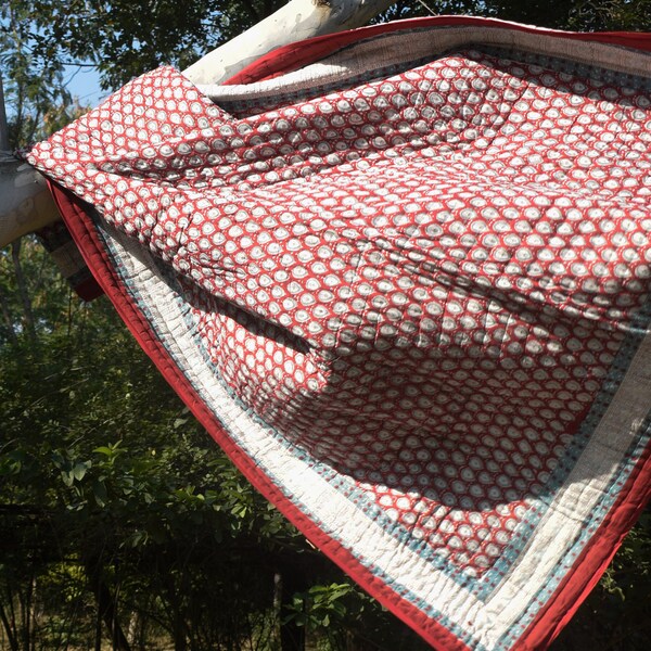 Block Printed Quilt - Etsy