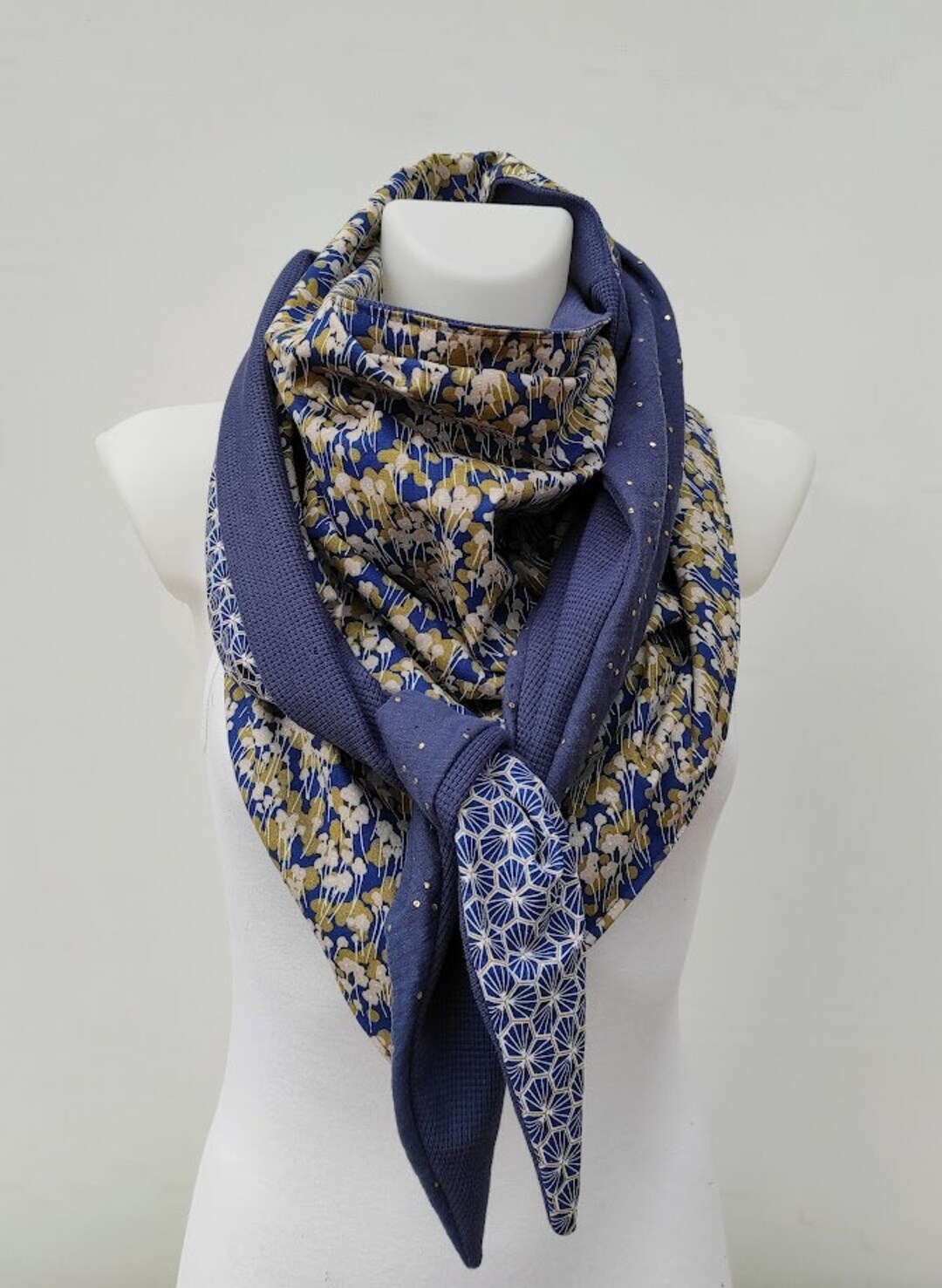 Women's Cheche in Priairie Cotton and Blue Riad, Double Gauze ...