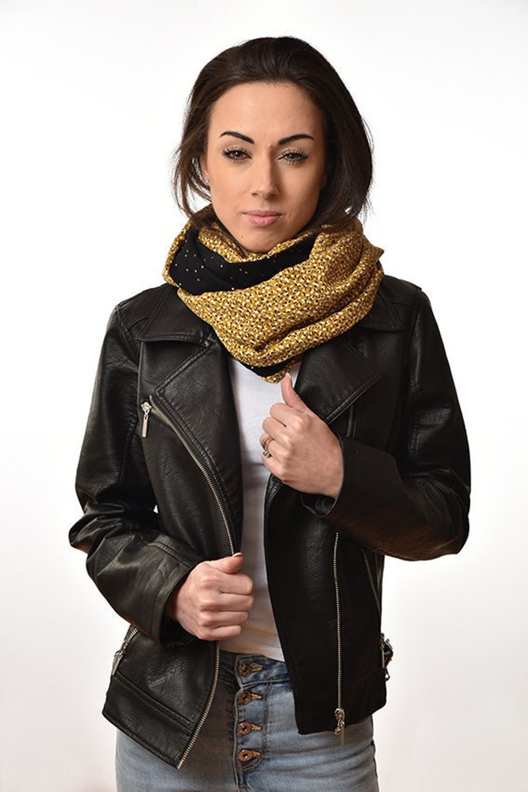 Trendy Women's Snood, Double Collar, Tube Scarf, Scarf, Fluid, Neckband ...