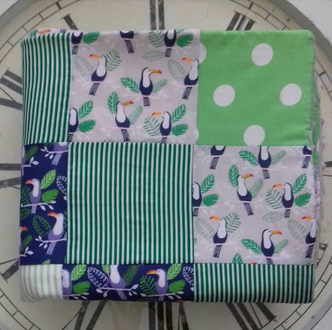 Toucan Handmade Patchwork Blanket - Etsy