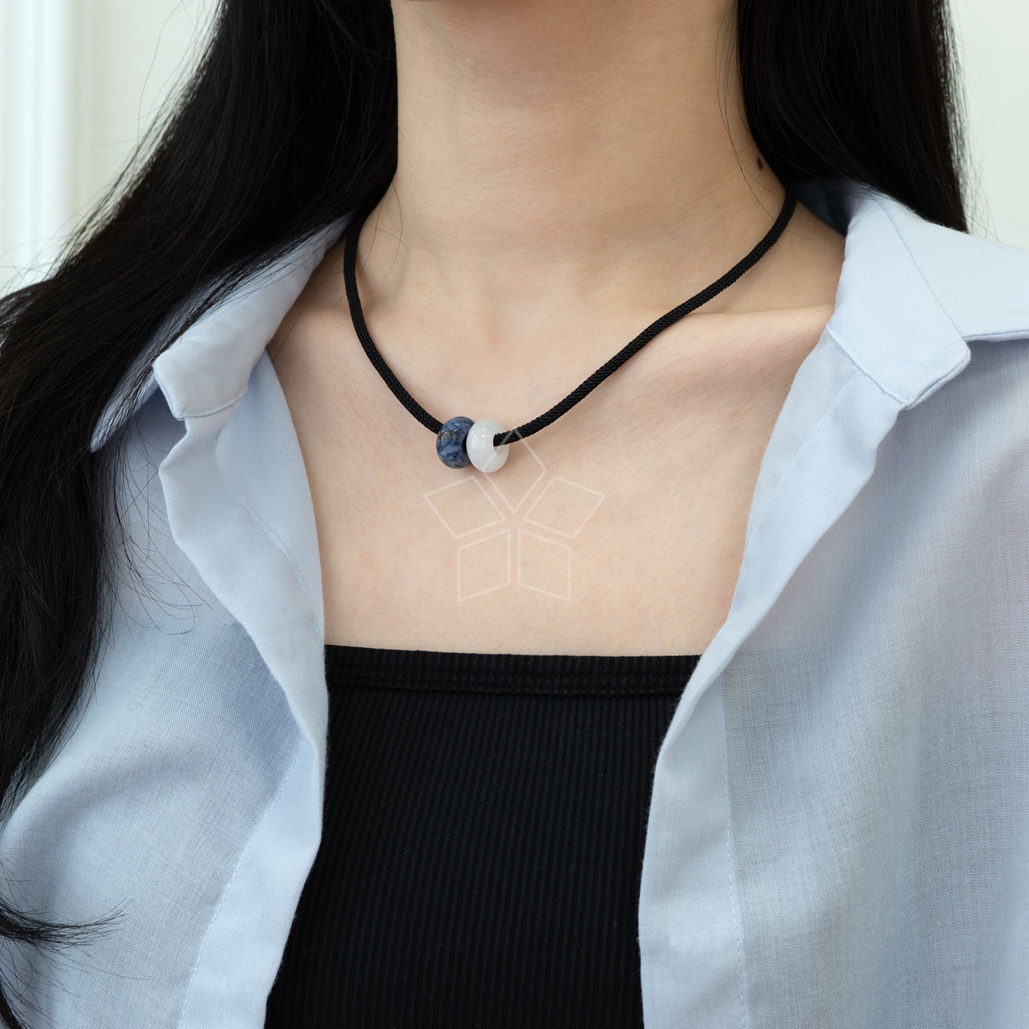 Custom Length Cord Necklace With Sterling Silver Clasp, Silk Cord ...