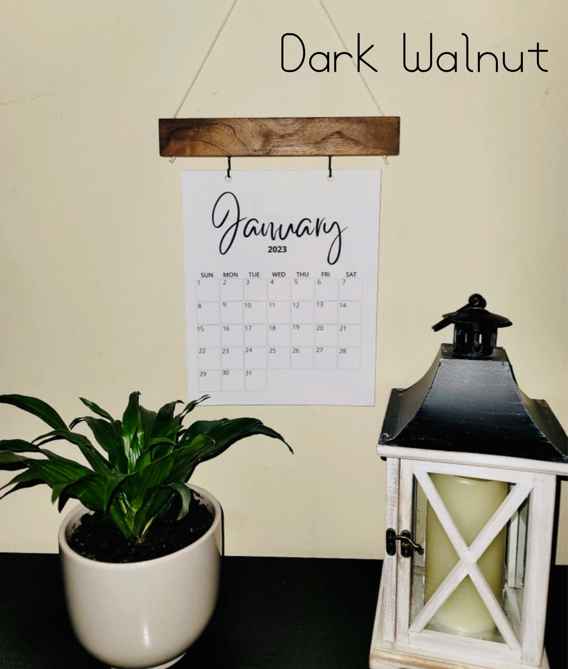 Wooden Wall Calendar Monthly Calendar Wall Decor Minimal Wood Planner ...