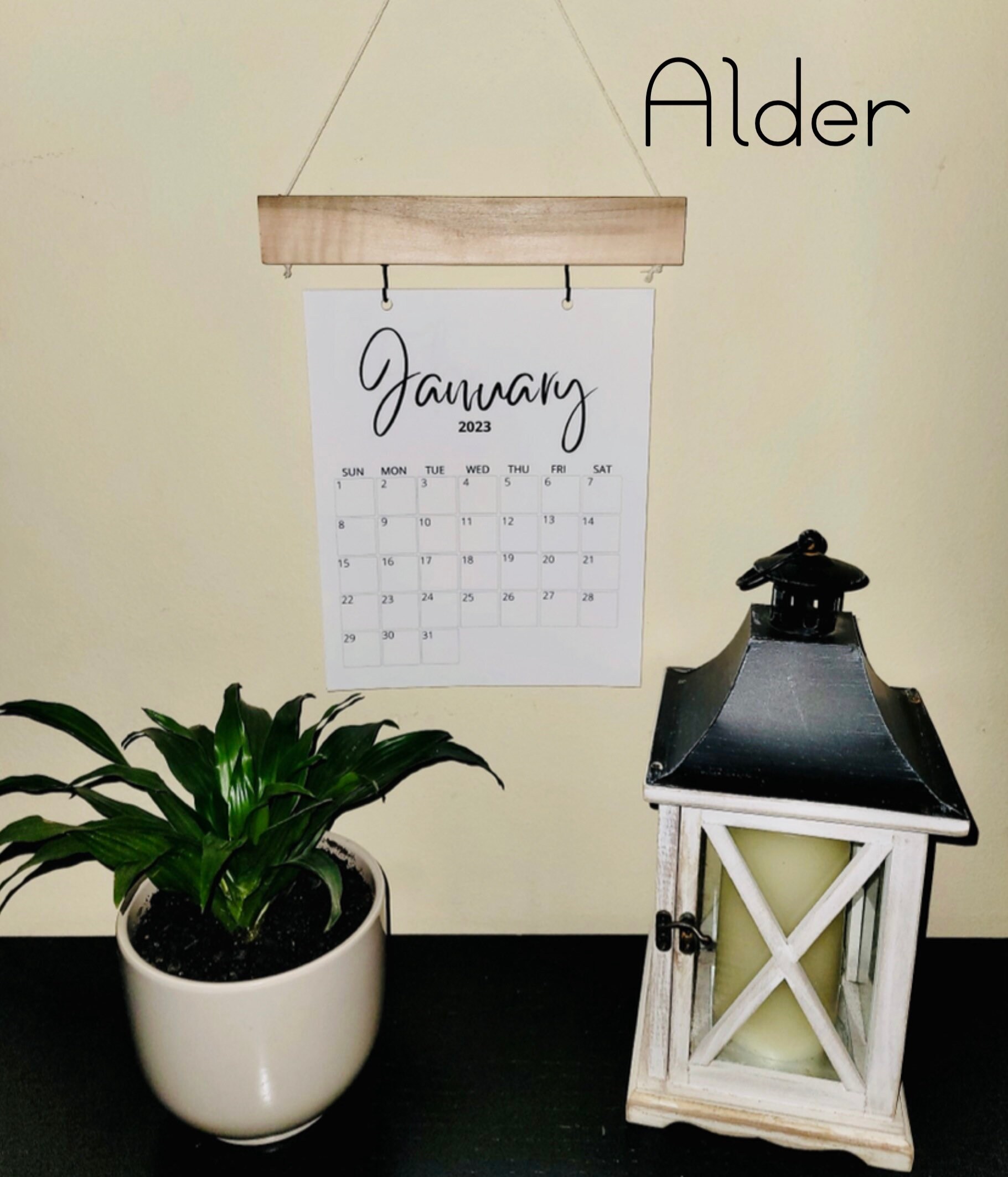 Wooden Wall Calendar Monthly Calendar Wall Decor Minimal Wood Planner ...