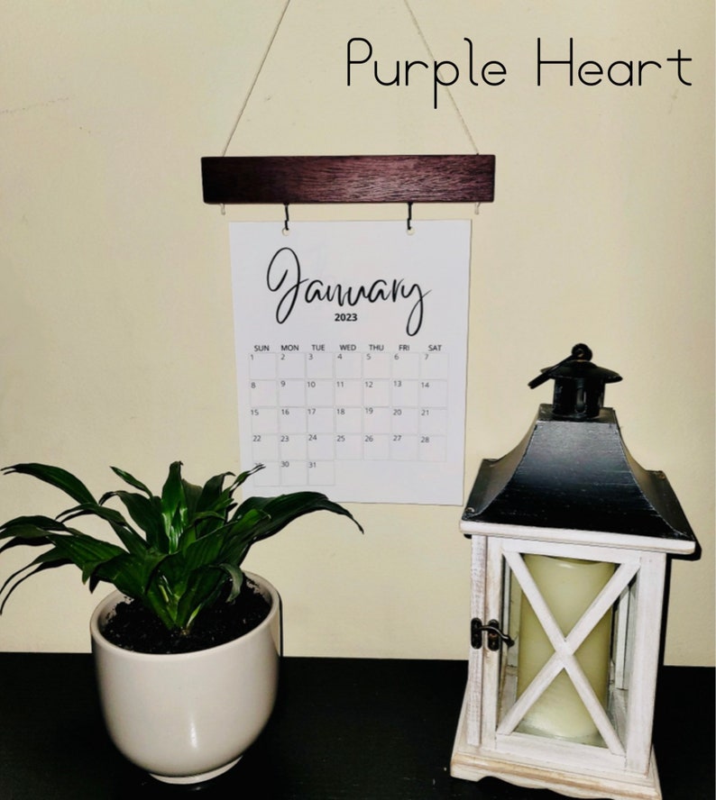 Wooden Wall Calendar Monthly Calendar Wall Decor Minimal Wood Planner ...