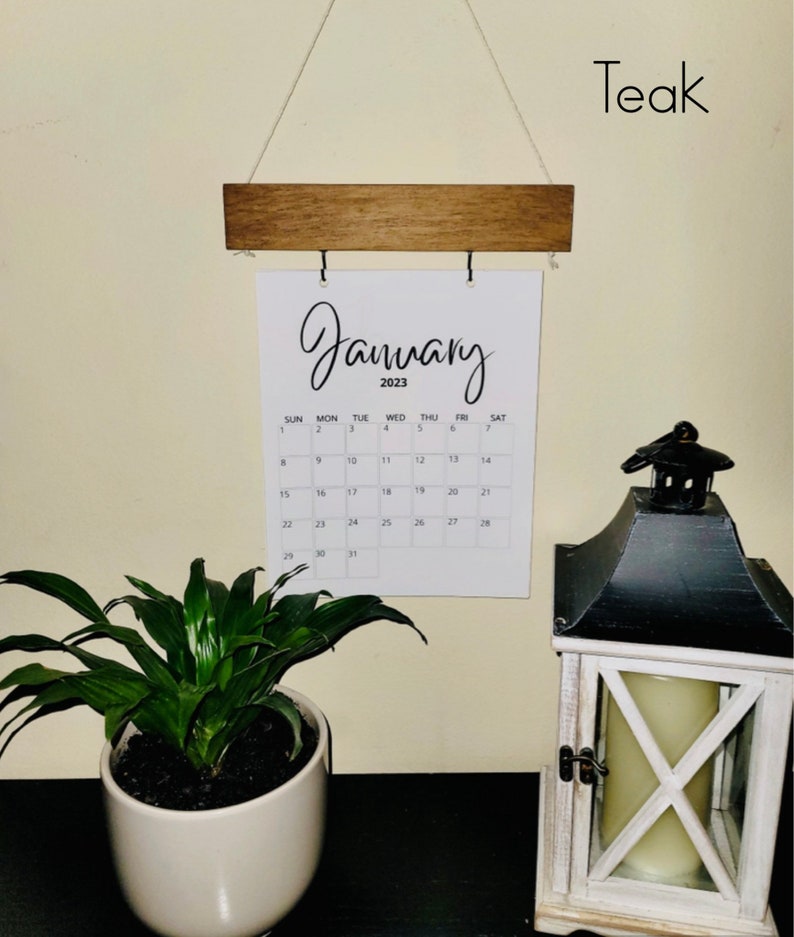 Wooden Wall Calendar Monthly Calendar Wall Decor Minimal Wood Planner ...