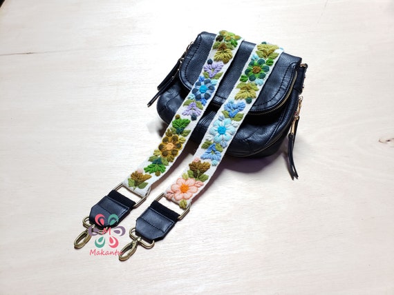 Embroidered bag strap camera strap adjustable bag shoulder | Etsy