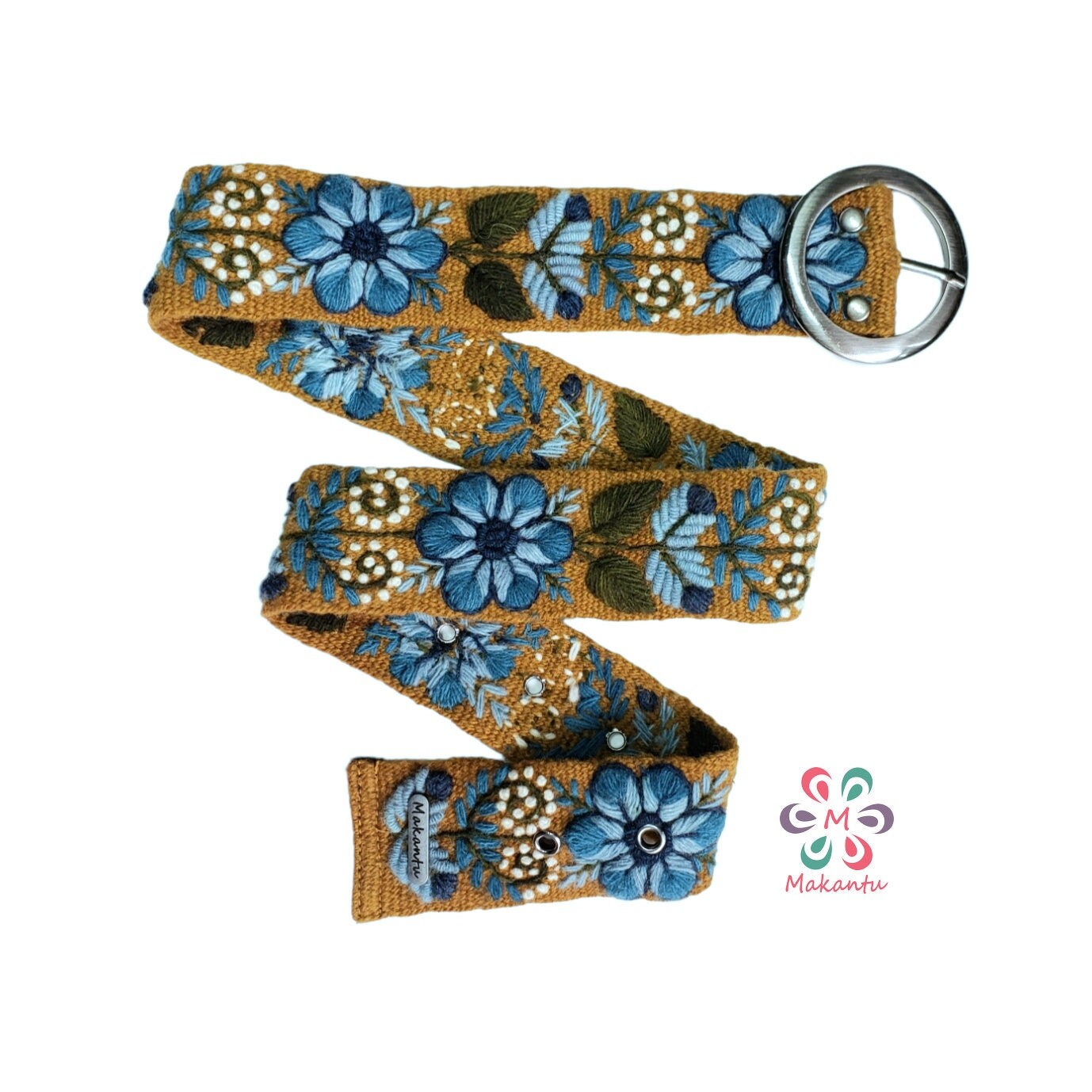 Peruvian Embroidered Belt Handmade Embroidery Beige Belt - Etsy