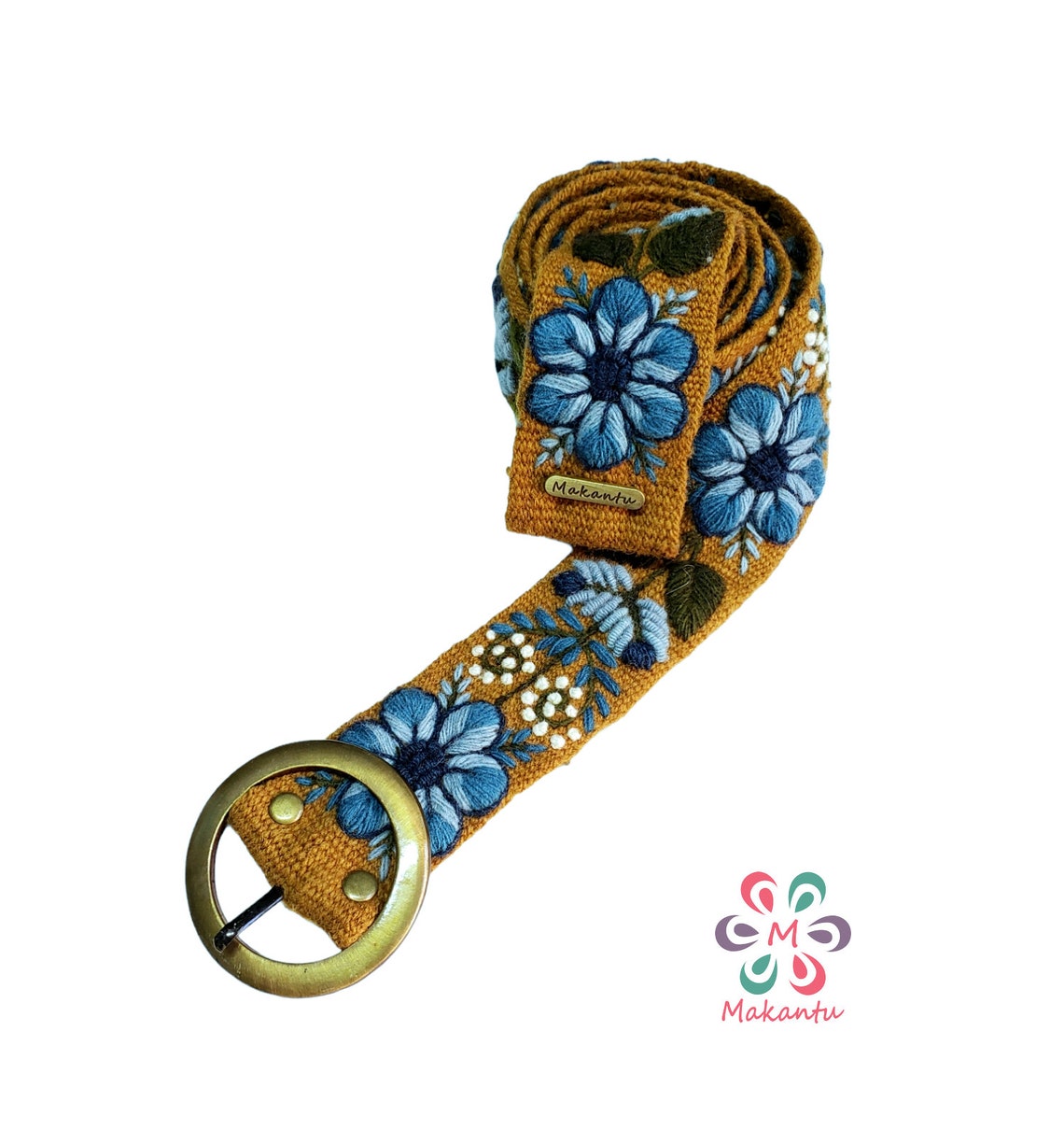 Peruvian Embroidered Belt Handmade Embroidery Beige Belt - Etsy