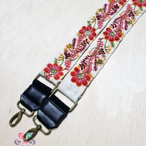 Embroidered bag strap camera strap adjustable bag shoulder | Etsy