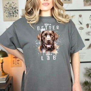 Life is Better With a Chocolate Lab T-shirt Chocolate Lab Shirt Dog Mom ...
